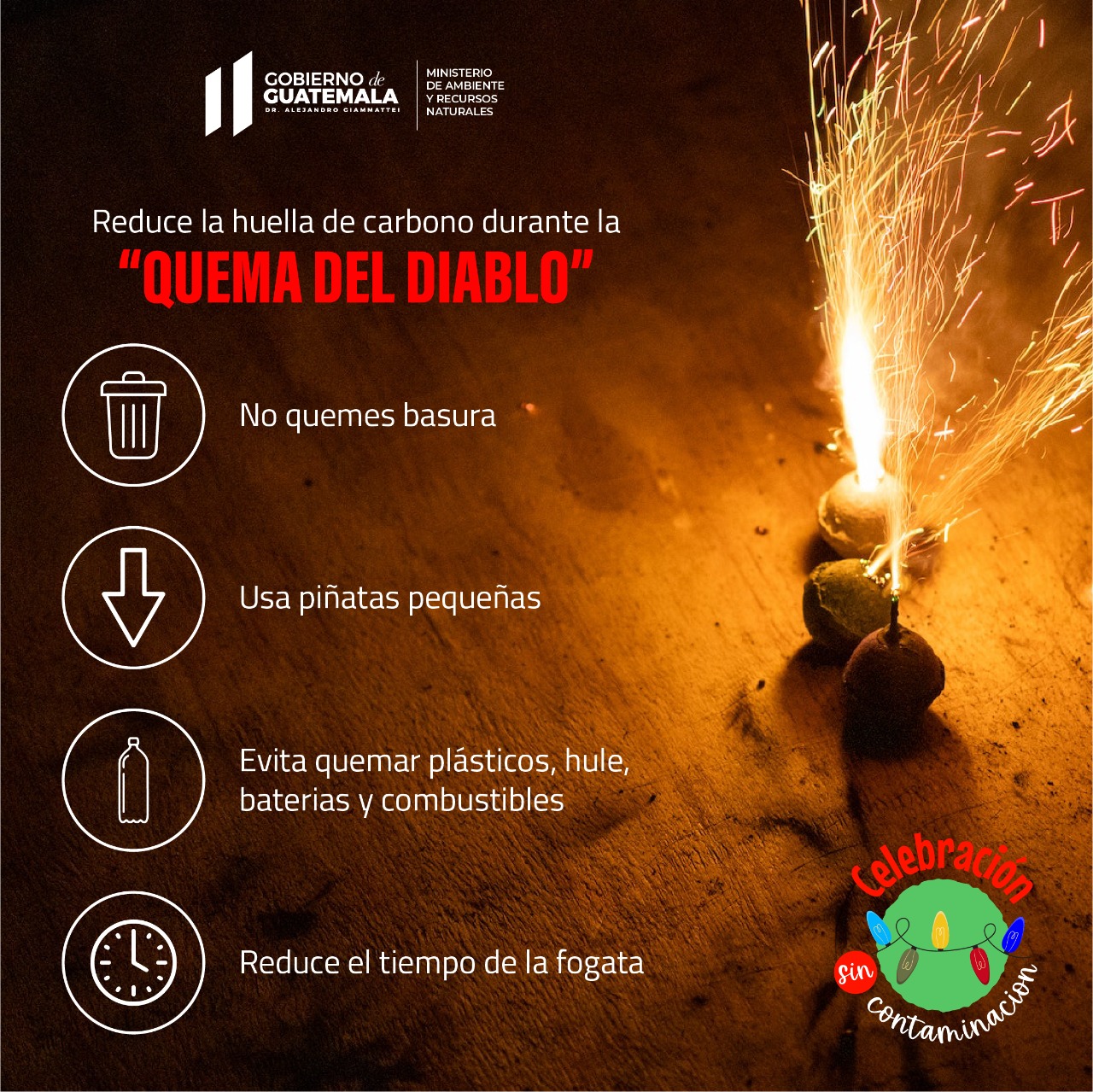 Quema del diablo: Celebración sin contaminación - Ministerio de Ambiente y Recursos Naturales